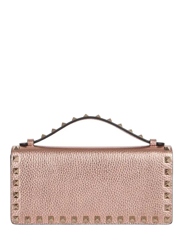 Valentino Garavani Rockstud Foldover Top Small Tote Bag - Nude