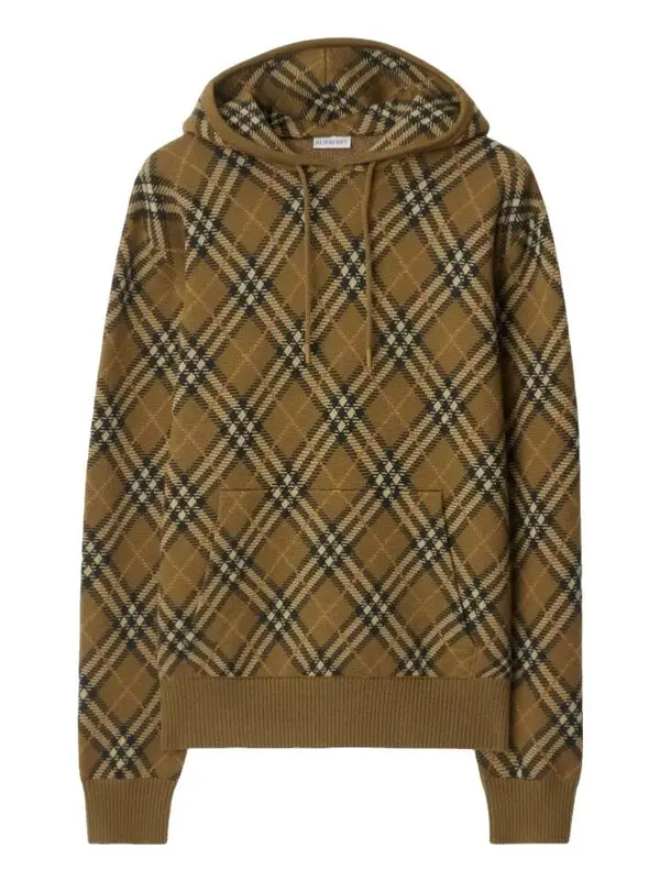 Burberry Nova Check Drawstring Hoodie - Shrew