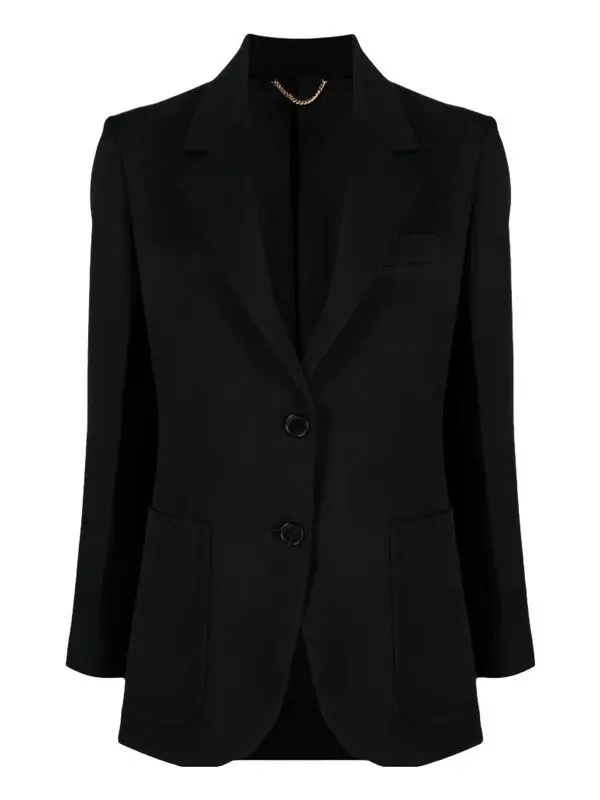 Victoria Beckham Straight Hem Gabardine Blazer - Black