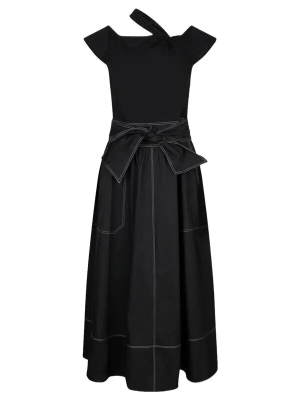 Liu Jo Belted Cut-out Midi Dress - Black