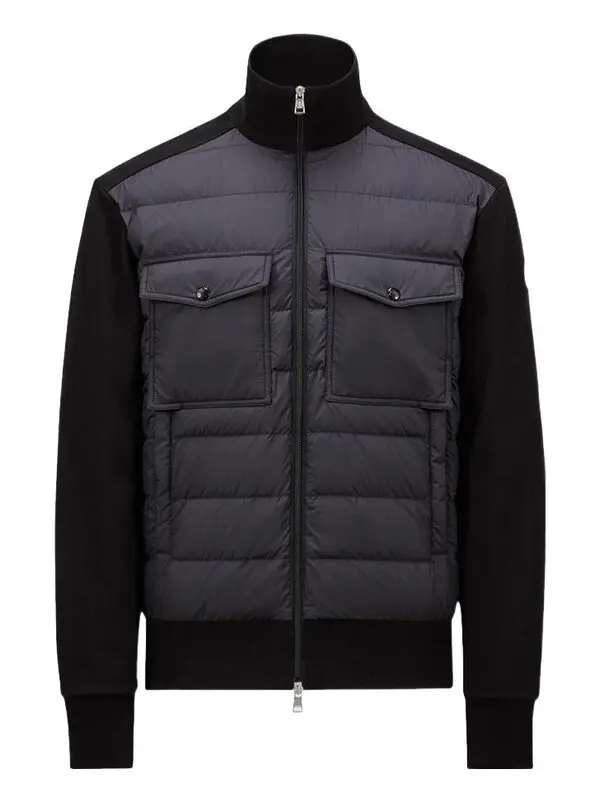 Moncler Panelled Zip-up Padded Jacket - Black