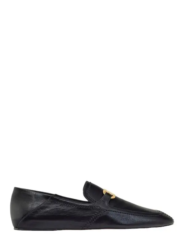 FERRAGAMO Elaine Leather Loafers - Black