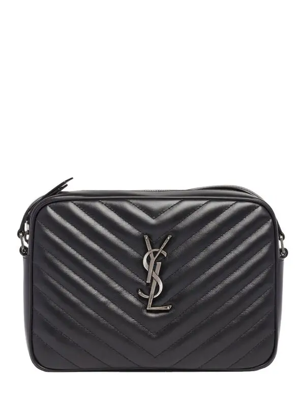 Saint Laurent Lou Logo Plaque Camera Bag - Black