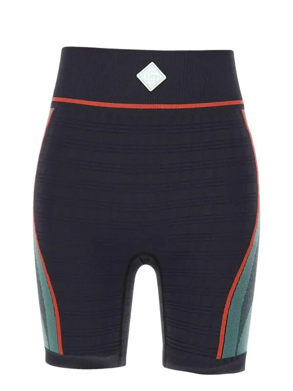 Casablanca Seamless Sports Shorts With Graphic Pattern - Black