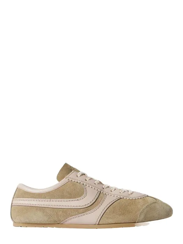 Dries Van Noten Retro Panelled Low-top Sneakers - Beige