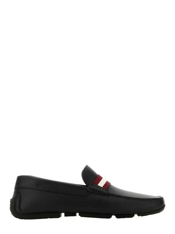 Bally Stripe Detailed Slip-on Loafers - Black