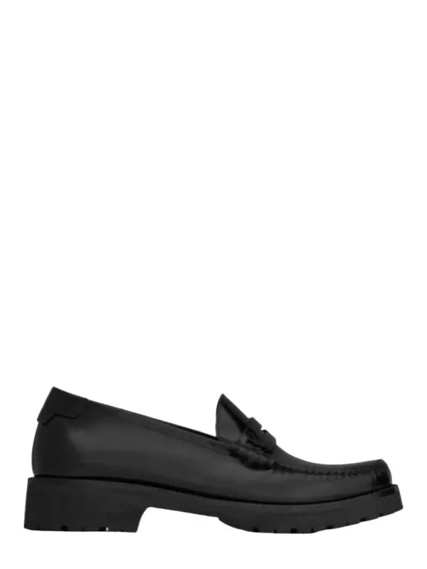 Saint Laurent Monogram Slip-on Penny Loafers - Black