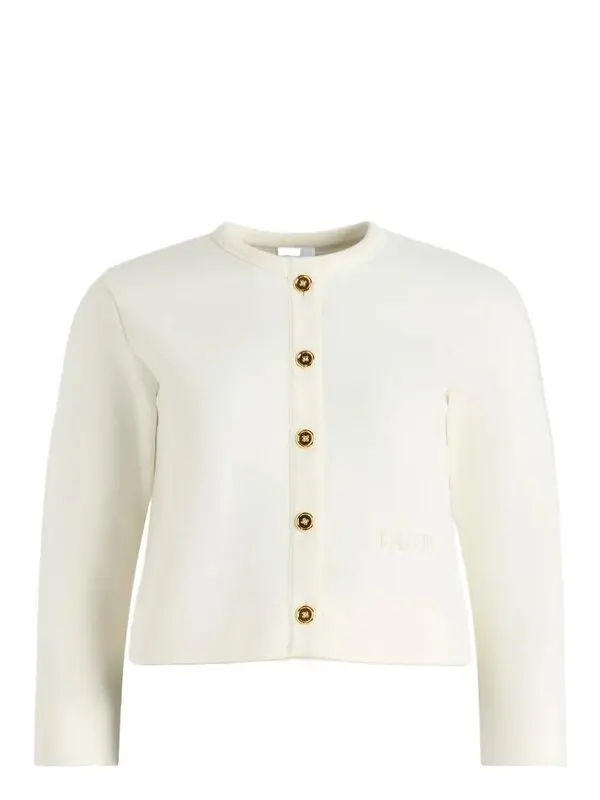 PATOU Long-sleeved Cardigan - Snowberry White