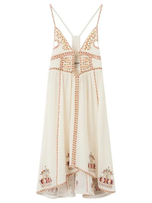 Isabel Marant Étoile Bretty Embroidered Cotton Dress - White