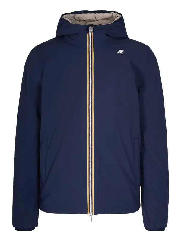 K-WAY Reversible Cropped Logo Jacket - Blue