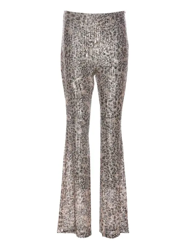Liu Jo Sequined High-waisted Trousers - Gray