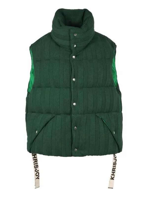 Khrisjoy Padded Knitted Vest - Green