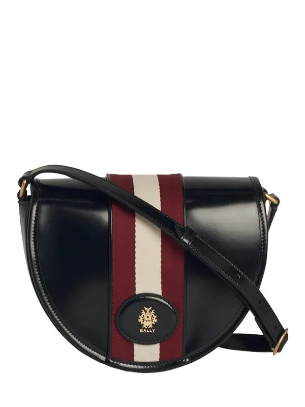Bally Logo Printed Shoulder Bag - Black