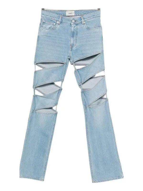 Coperni Cut-out Detail Jeans - Blue