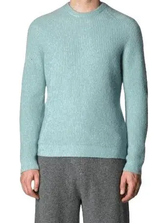 ROBERTO COLLINA Crew Neck Long Sleeve Sweater - Blue