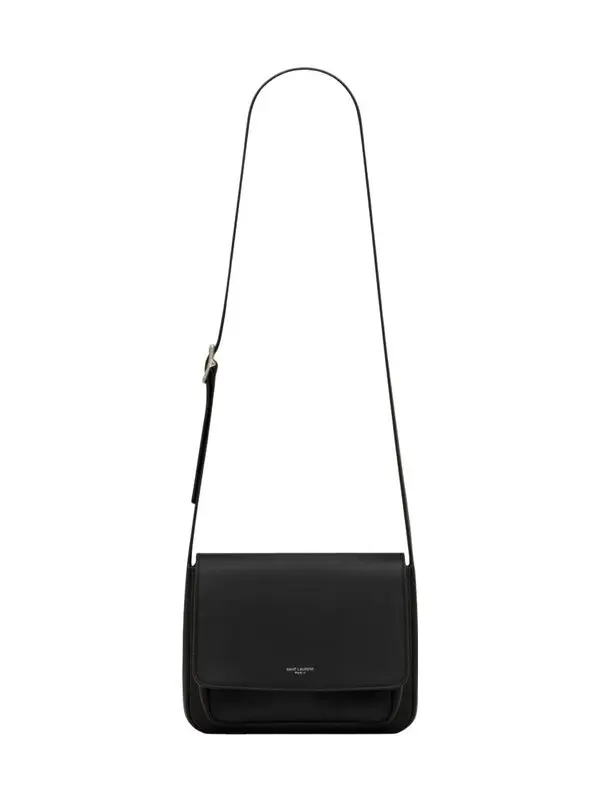 Saint Laurent Foldover Top Small Satchel Bag - Black