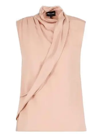 Giorgio Armani Sleeveless Draped Top - Nude