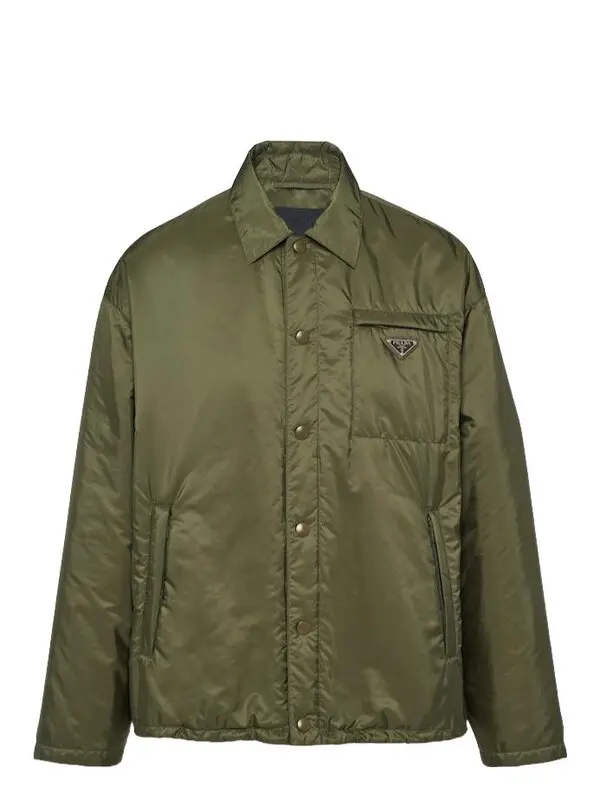 Prada Button-up Shirt Jacket - Military Green