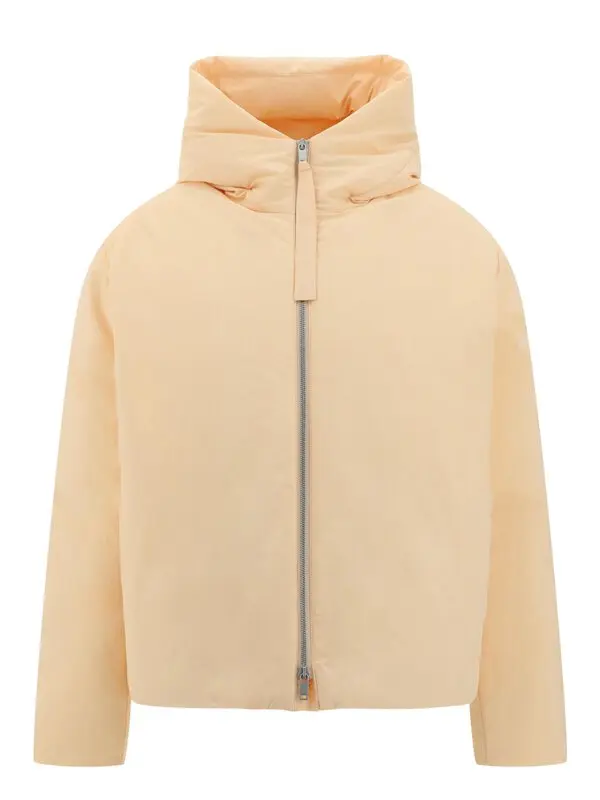 JIL SANDER Padded Down Jacket With Zipper - Nude