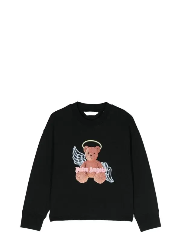 Palm Angels Bear Angel Printed Sweatshirt - Black