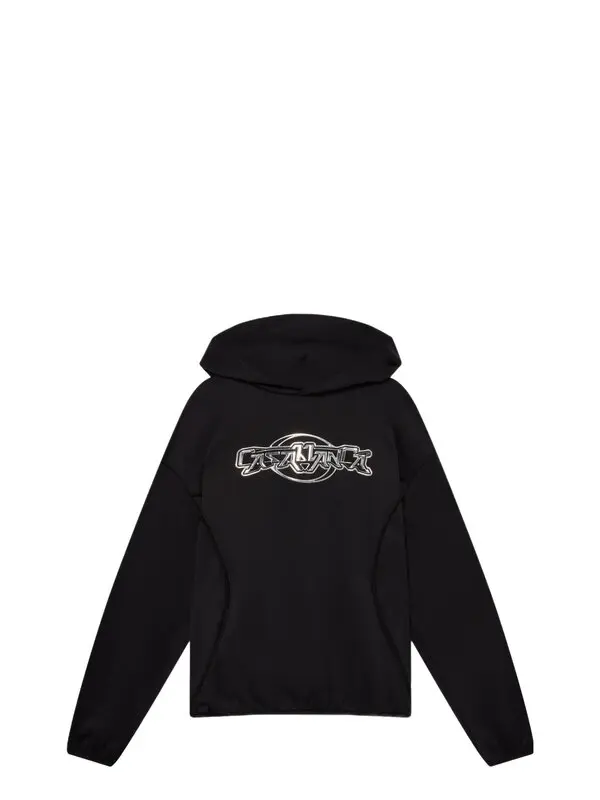 Casablanca Oversized Panelled Hooded Sweatshirt - Black
