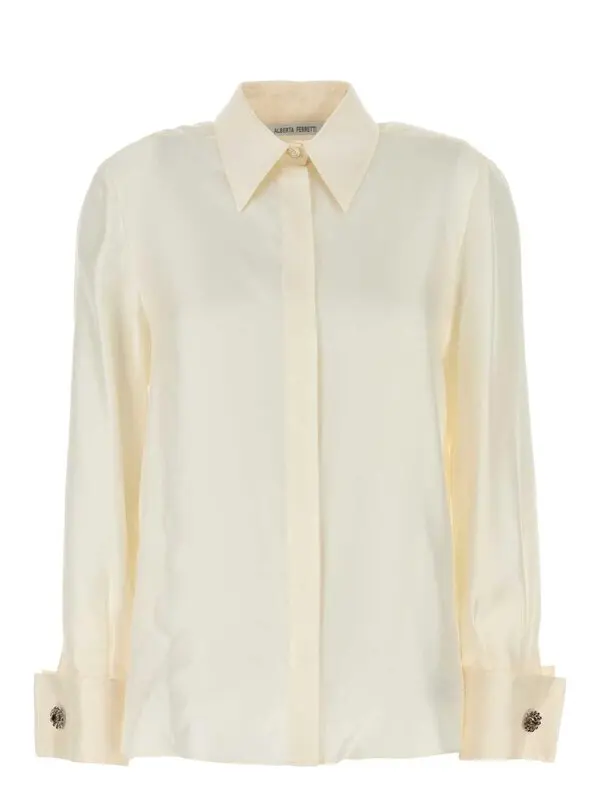 Alberta Ferretti Buttoned Straight Hem Shirt - Ivory
