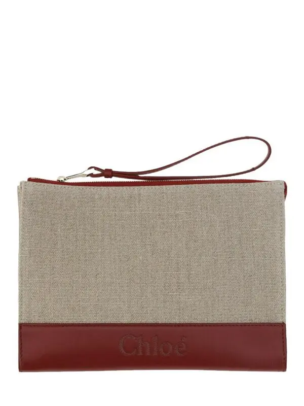 Chloé Logo Hand-held Bag - Nude