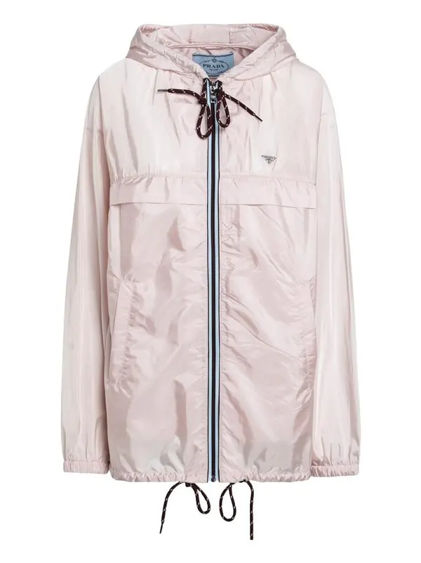 Prada Zip-up Hooded Jacket - Snow Pink