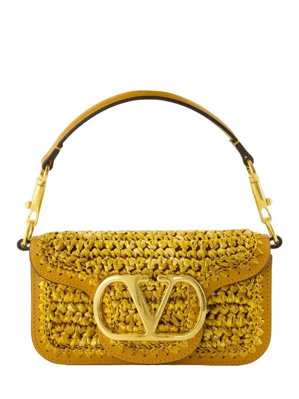 Valentino Garavani Vlogo Signature Woven Mini Clutch Bag - Brown