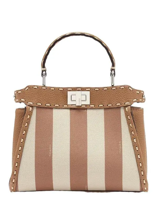 Fendi Peekaboo Small Crossbody Bag - Beige