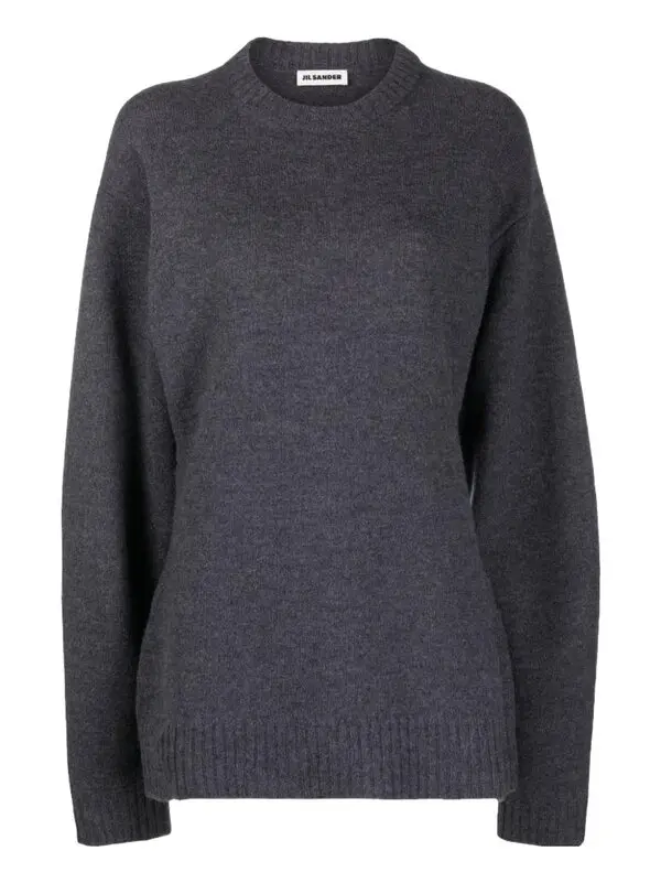 JIL SANDER Crew Neck Wool Jumper - Black