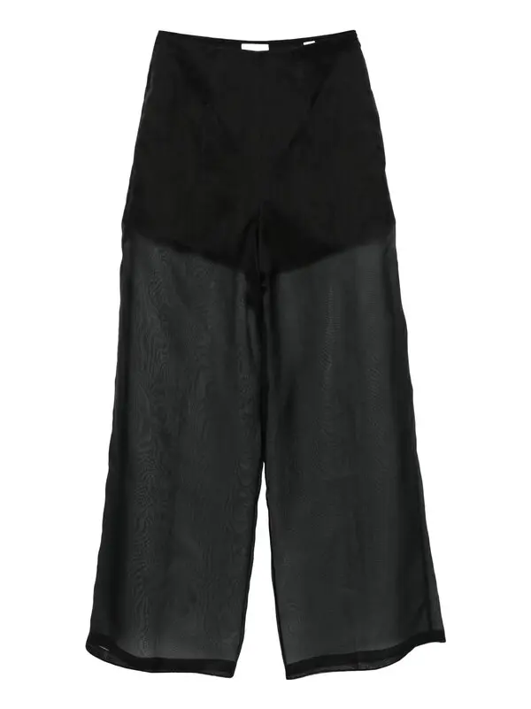FORTE_FORTE Silk Palazzo Pants - Black