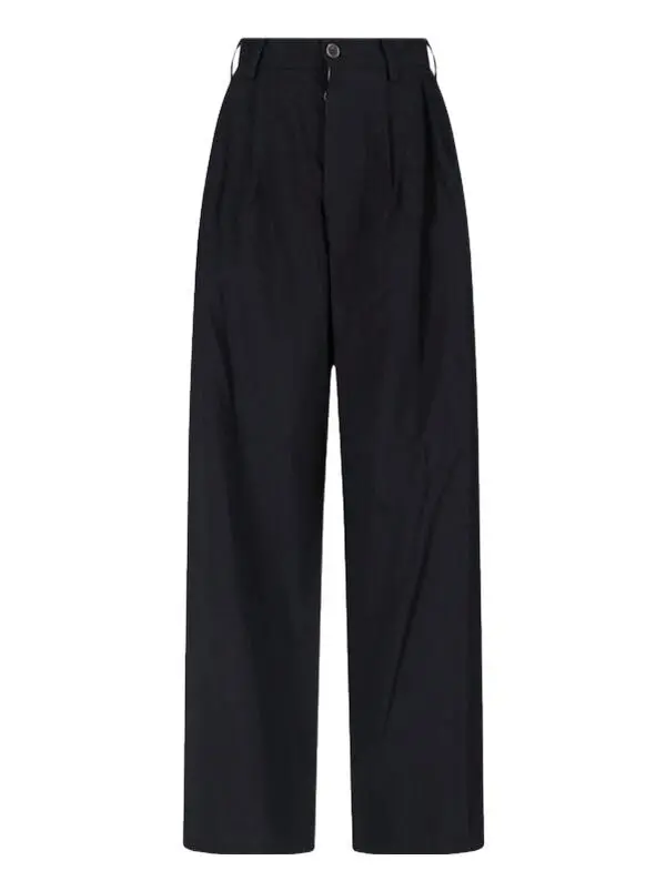 UMA WANG Wide Leg Trousers - Black