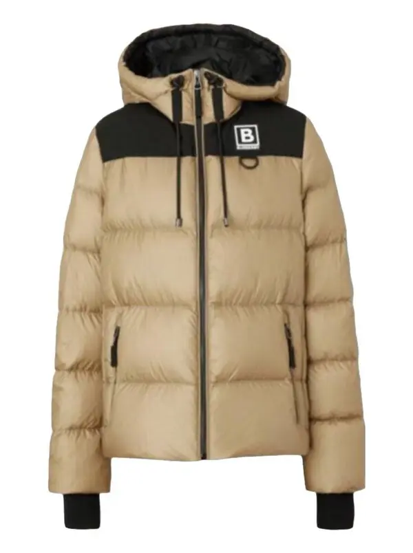 Burberry Logo Quilted Down Jacket - Yellow
