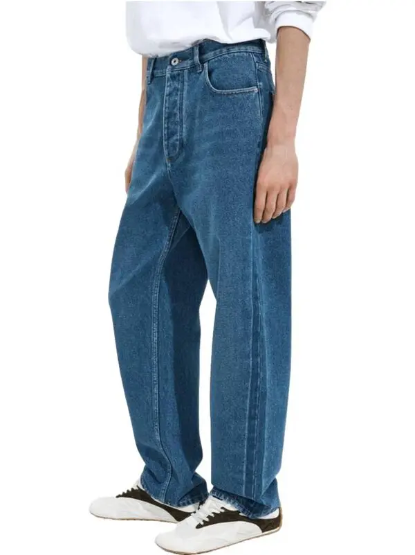 Bottega Veneta Medium Indigo Wide Leg Jeans - Blue