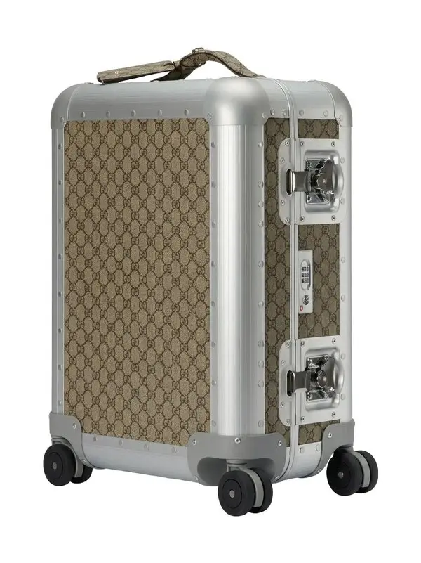 Gucci Gg Supreme Aluminum Trolley - Gray