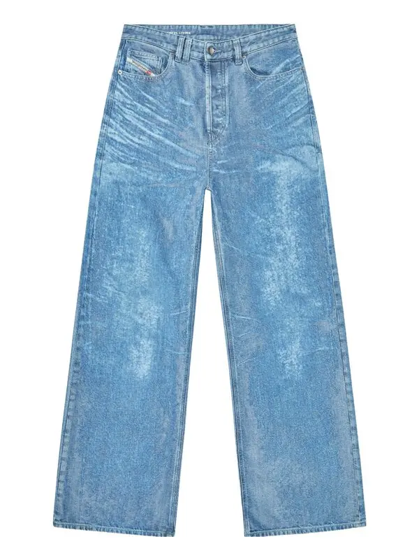 DIESEL® 1996 D-sire Wide-leg Jeans In Satin Denim - Light Blue