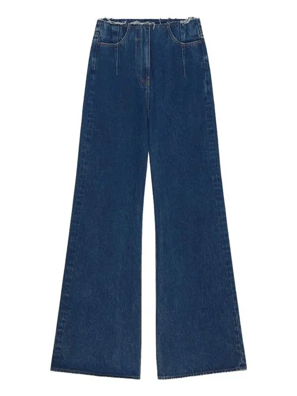 Givenchy Wide Leg Denim Trousers - Medium Blue