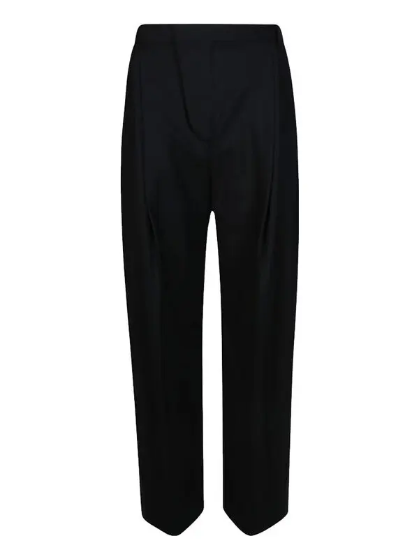 Victoria Beckham High Waist Pleated Trousers - Black