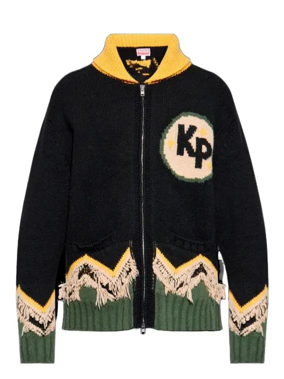 Kenzo Zipped Cardigan - Black