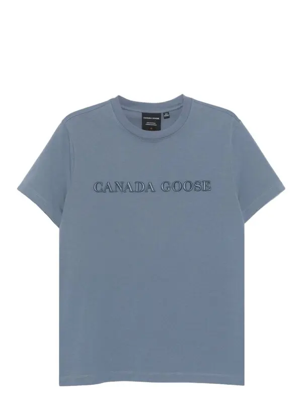 Canada Goose Logo Embroidered Crewneck T-shirt - Blue