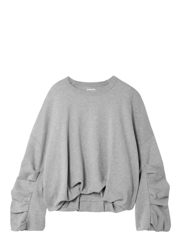 Dries Van Noten Oversized Cotton Knit Sweater - Grey