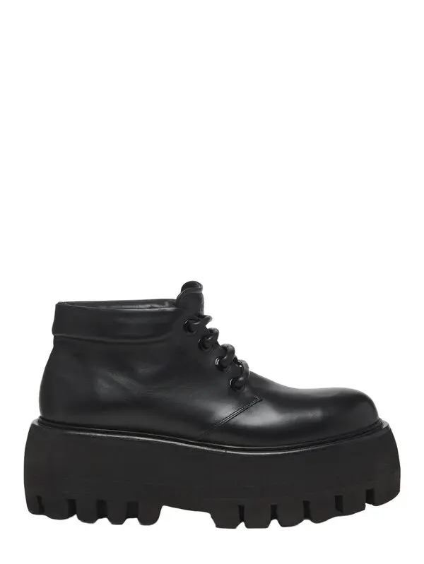 Alexander McQueen Oversized Sole Lace-up Boots - Black