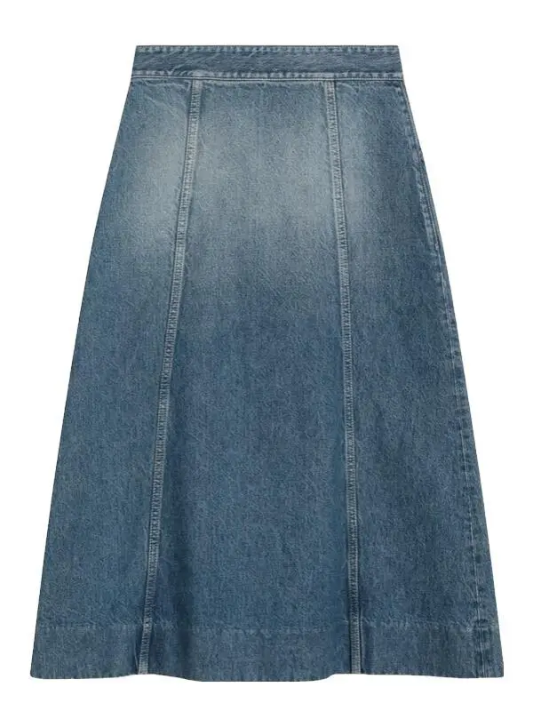 Valentino Garavani Denim Midi Skirt - Blue