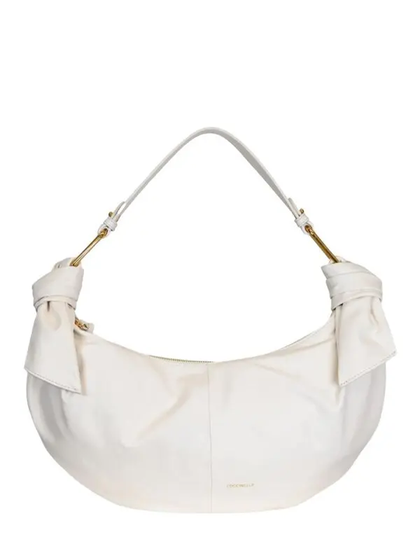 COCCINELLE Knotted Hobo Shoulder Bag - White