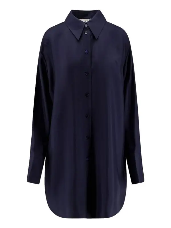 RÓHE Long Silk Shirt - Black
