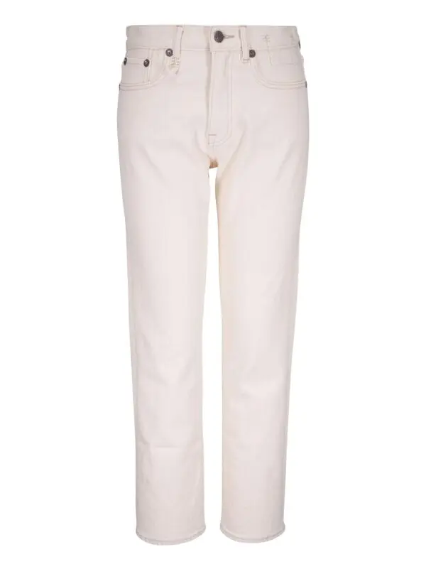 R13 Belt-loop Jeans - White