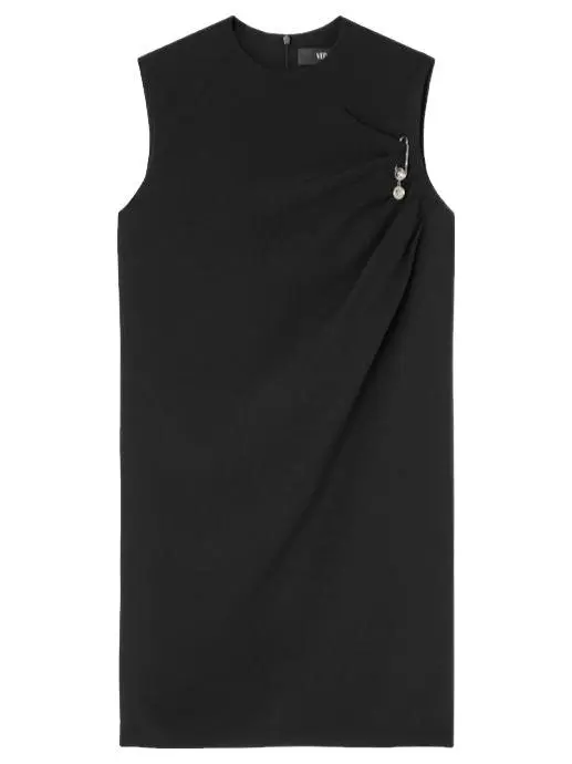 Versace Sleeveless Safety Pin Detail Mini Dress - Heis