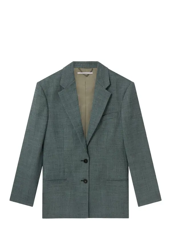 Stella McCartney Single-breasted Wool Blazer - Green