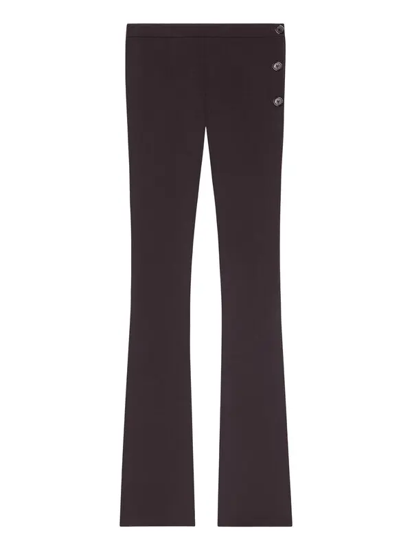 COURREGES Oblique Tailored Flared Pants - Chocolate-colored